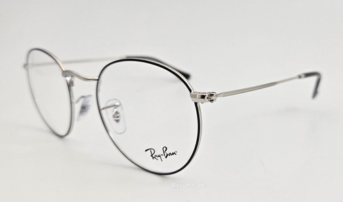 Ray Ban Eyeglasses NEW RB 3447V Color 2861 Silver Black Size 50 Round ...