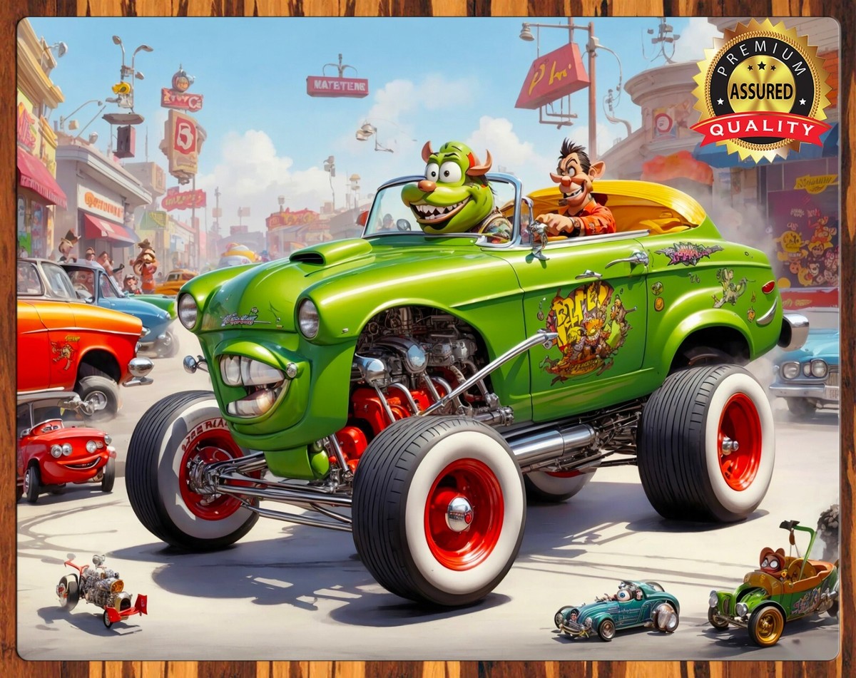 Rat Rods Cartoon Illustrations Grußkarte For Sale Mit "DigiRods