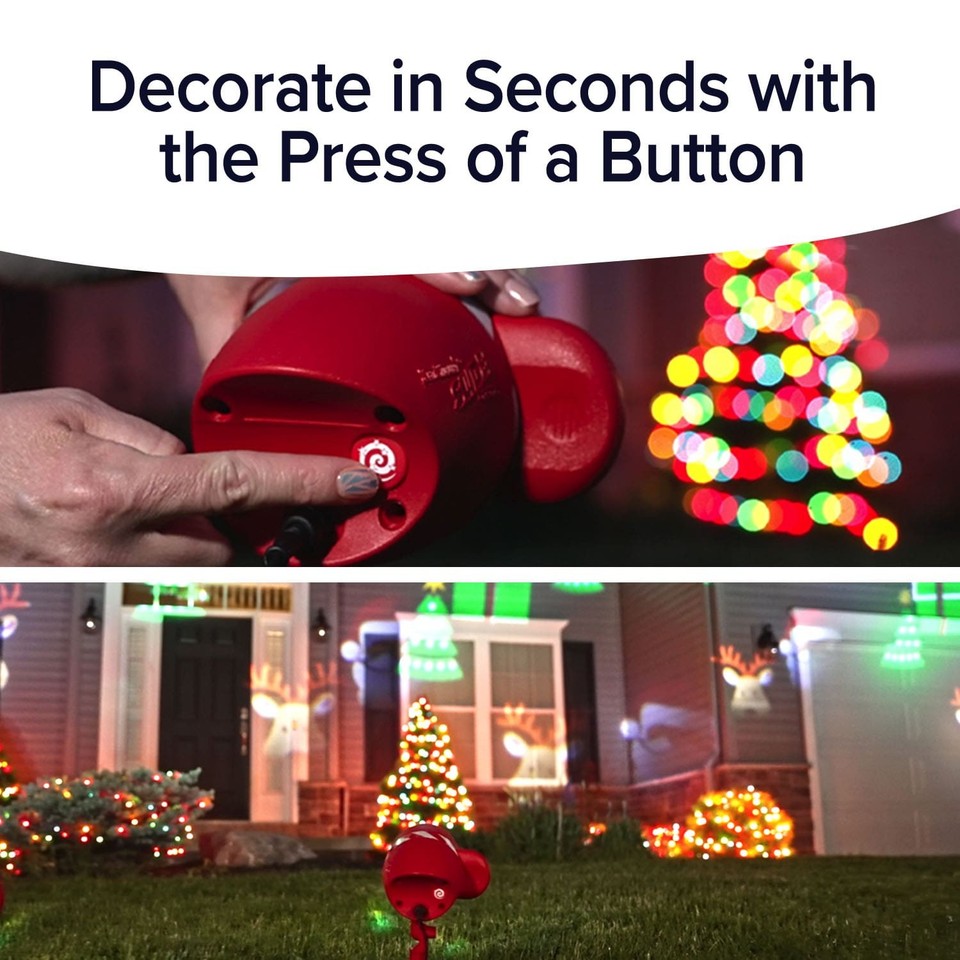 Star Shower Slide Show Christmas LED Projector w Remote, AS-SEEN-ON-TV ...