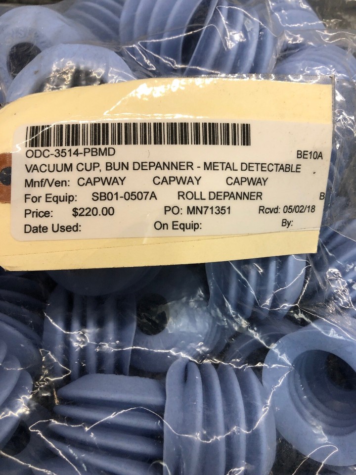 ODC 3514 PBMD SUPER SOFT METAL DETECTABLE Capway Vacuum Cup Bun Roll ...
