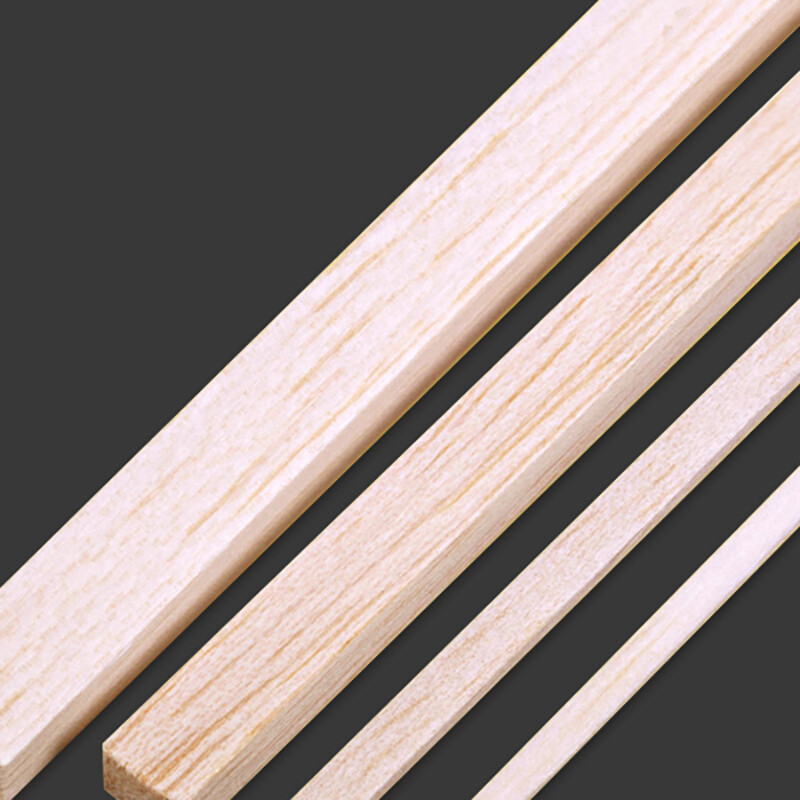 3mm 4mm 5mm 8mm 10mm Square Wooden Bar Wood Stick Strips for Model DIY ...