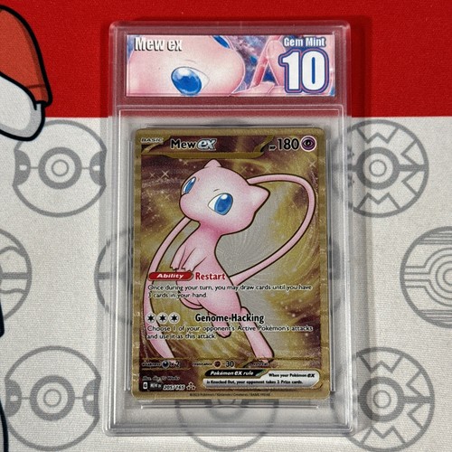 Graded 10 Pokemon 151 Mew EX #205/165 Gold Metal Ultra Premium ...