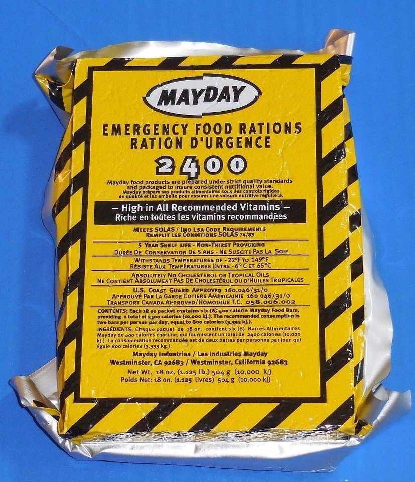 3 Day Food Bar Supply Emergency Survival FB24 RATION CAR KIT BUG MAYDAY ...