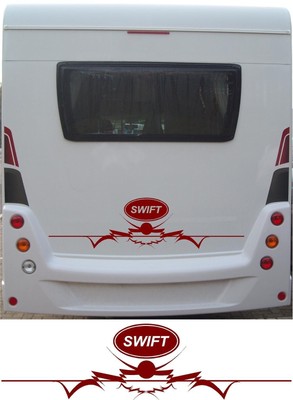 SWIFT LARGE MOTORHOME/CARAVAN REAR VINYL GRAPHICS DECALS CHOICE OF ...