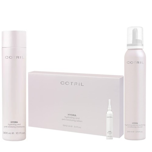 Cotril Hydra Shampoo Lotion+Conditiong Mousse 300+10x12ml+200ml capelli ...