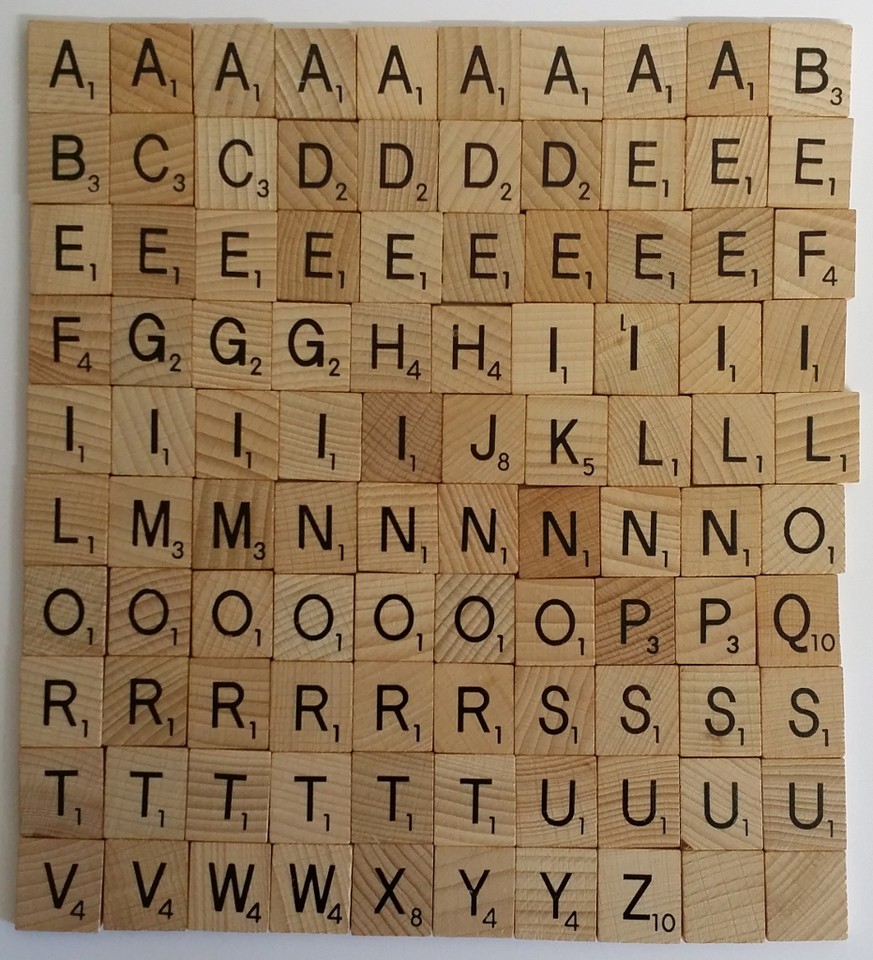 New Scrabble Tiles Letters Ivory/Wood - Pick and Mix Letter Pack Art ...