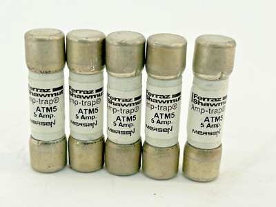 New Lot of 5 Ferraz Shawmut ATM5 Amp Trap Fuse 5A 600V | eBay