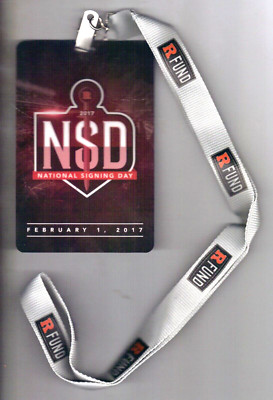 2019 College Football NSD National Signing Day VIP DONOR PASS Lanyard ...