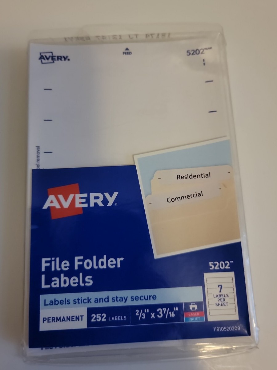 Avery Easy Peel Permanent File Folder Labels On 4 X 6, 40% OFF