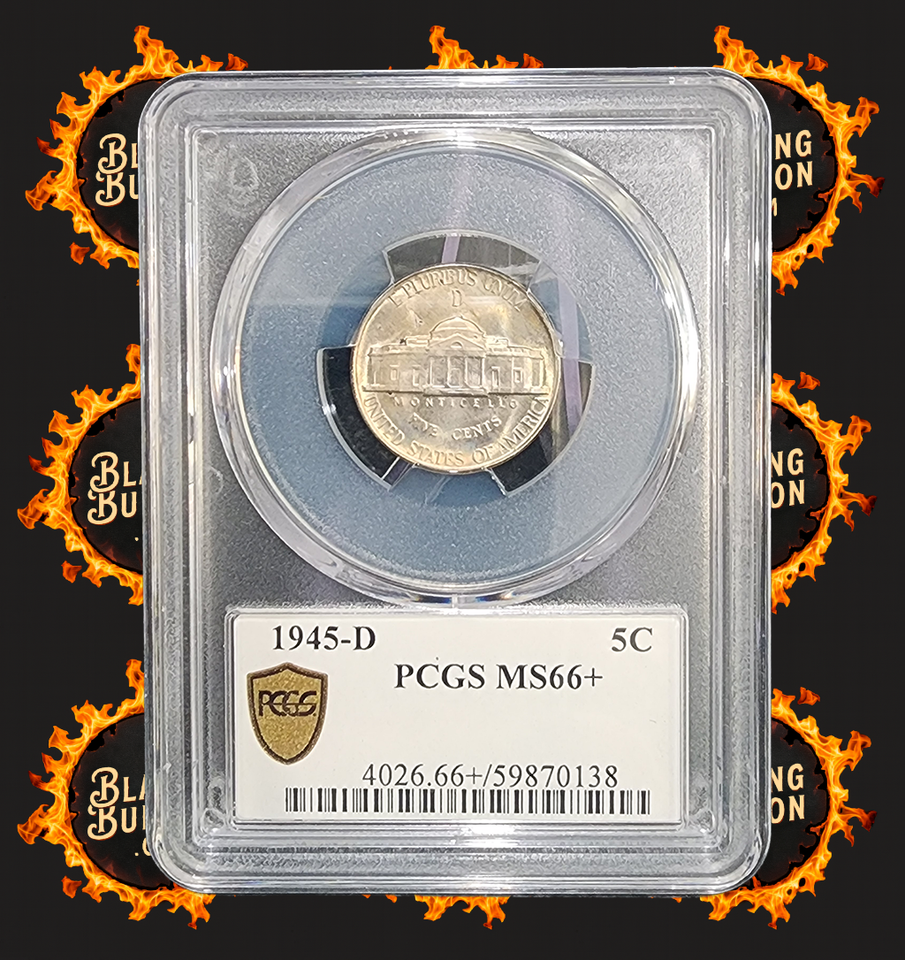1945-D Jefferson Nickel PCGS MS66+ Gold Shield PCGS V75 Label | eBay
