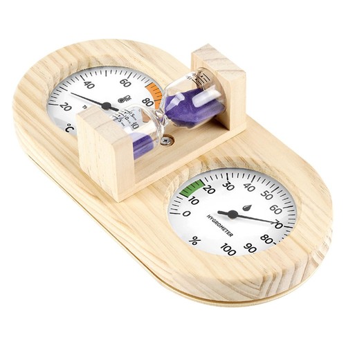 Thermometer for Sauna Hygrometer Steam Room 15 Minute Sand Timer | eBay