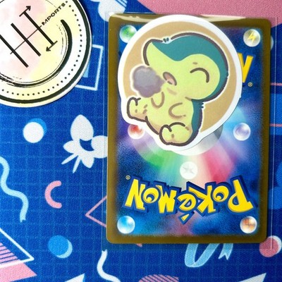 Pokemon Waterproof Vinyl Cyndaquil Sticker | Cute Kawaii Pastel Sketch ...