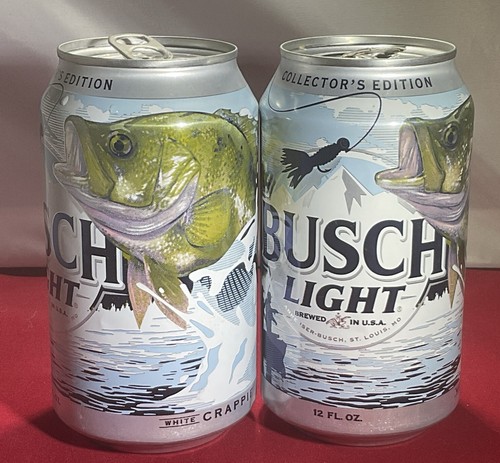 2 Busch Light Beer Cans Collector’s Edition WHITE CRAPPIE 2024 EMPTY ...