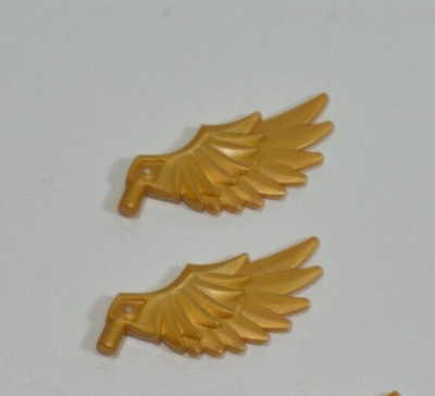 LEGO Part 11100 (2pcs) Minifigure, Wing Feathered Gold | eBay