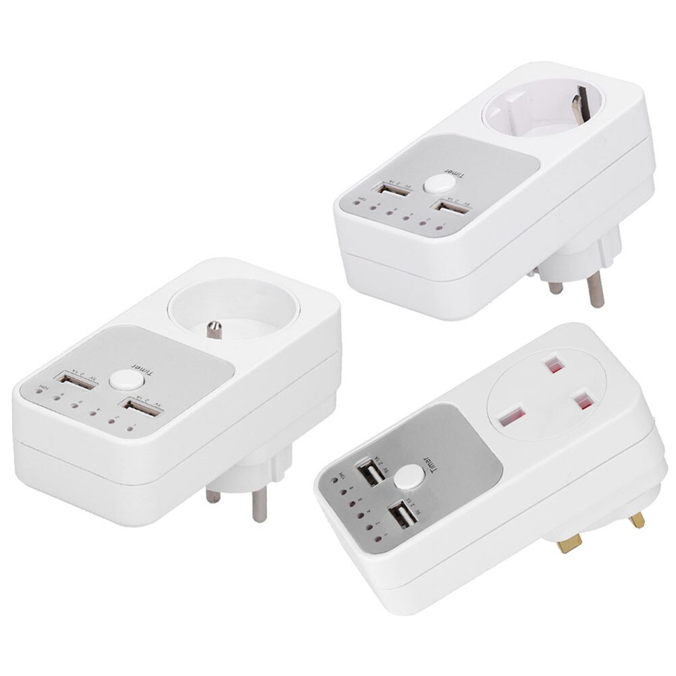 180~260V 13A USB Digital Countdown Timer Socket For Computer Charger ...