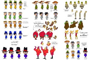 Hanna Barbera STYLE GUIDE Postcards - WACKY RACES RACERS - Complete Set ...