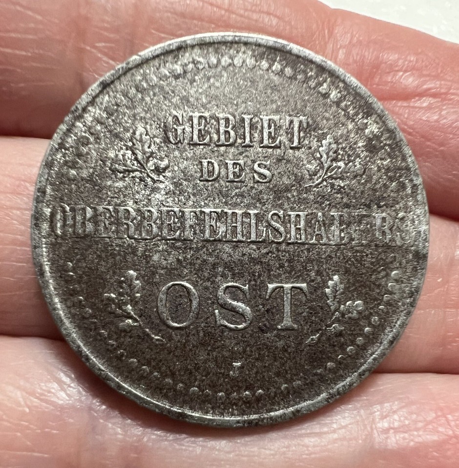 WWI German Military Occupation Issue Iron Coin 1916-J 3 KOPEKS | eBay