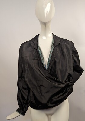 EDWARDIAN BLACK SILK TAFFETA BLOUSE W BEADED SILK VELVET DETAIL | eBay