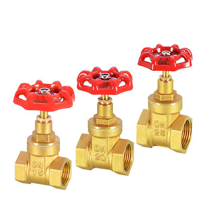 One Brass Gate Valve Water Stop Tap BSP 1/2" DN15 Globe Female Thread ...