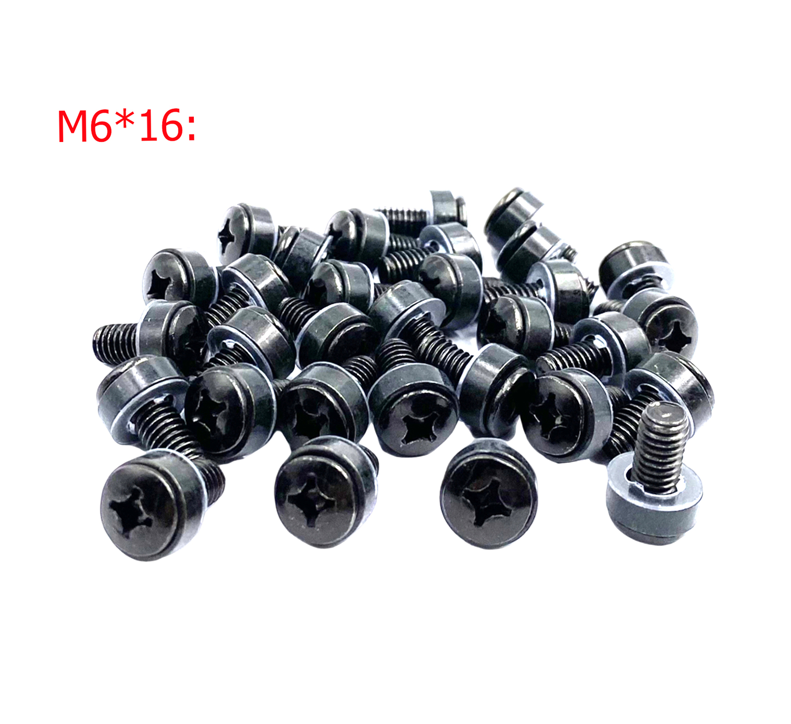 50Pcs Stainless Steel Rack Mount Cage Nuts, Screws and Washers M6 x 16 ...