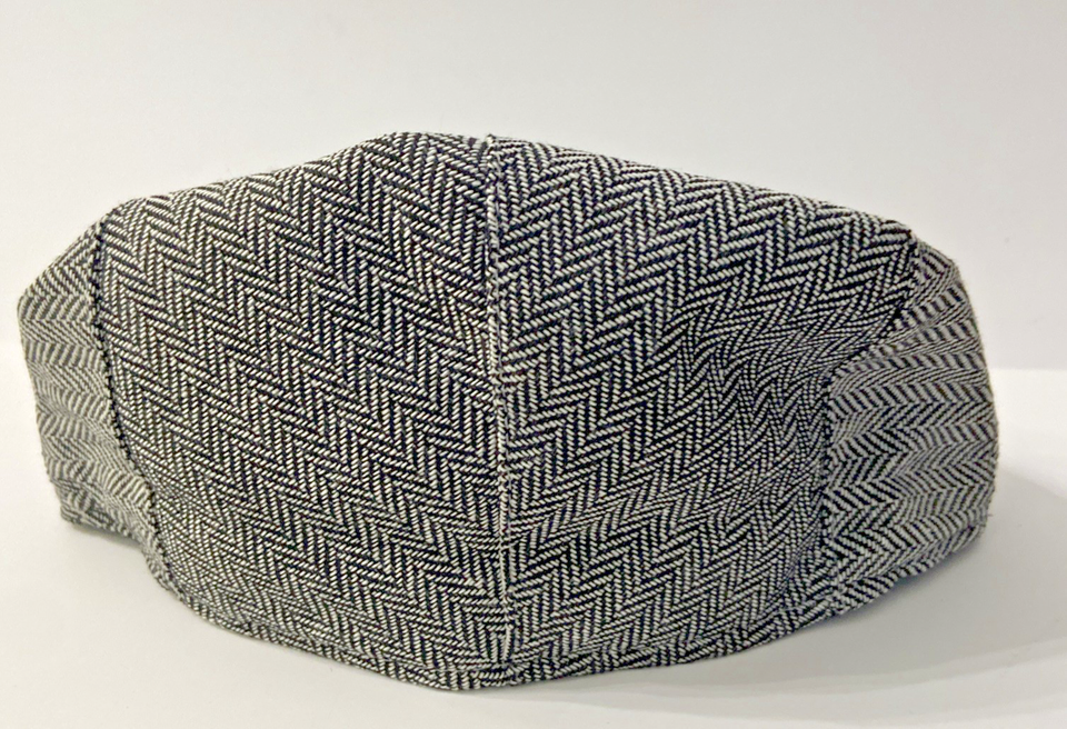 Newsboy Hat Paperboy Golf Driver Flat Cap Gray Herringbone Wool Blend L ...