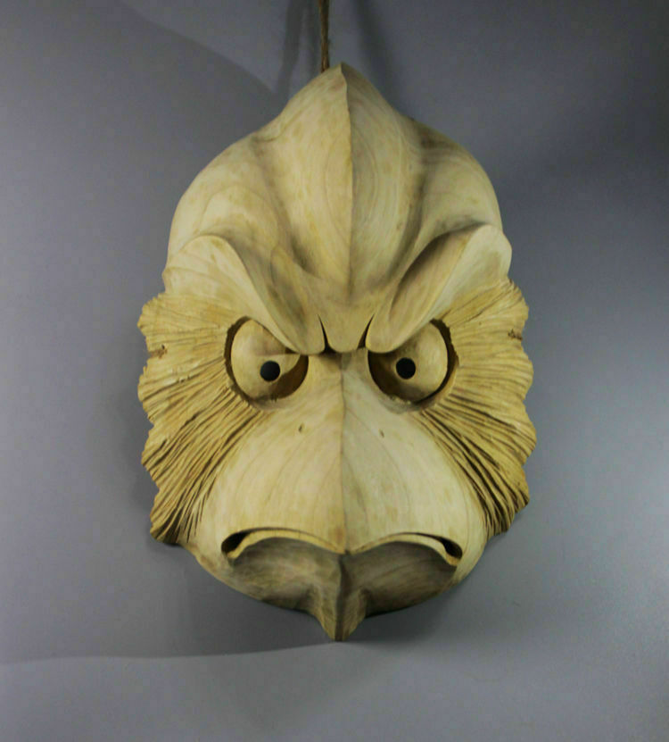 Hand Carved KARASUTENGU Mask Japanese Noh Kyougen Kagura Bugaku GAGAKU ...