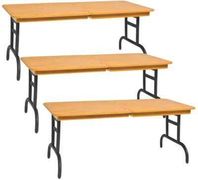 Set of 3 Brown Breakable Tables for WWE & AEW Wrestling Action Figures ...