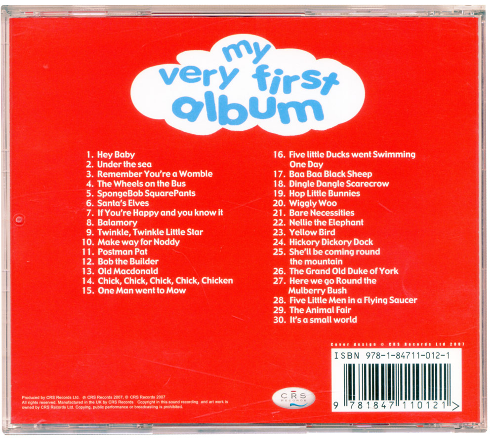 My Very First Album CD Vol 1 Kids songs, children's nursery rhymes *NEW ...