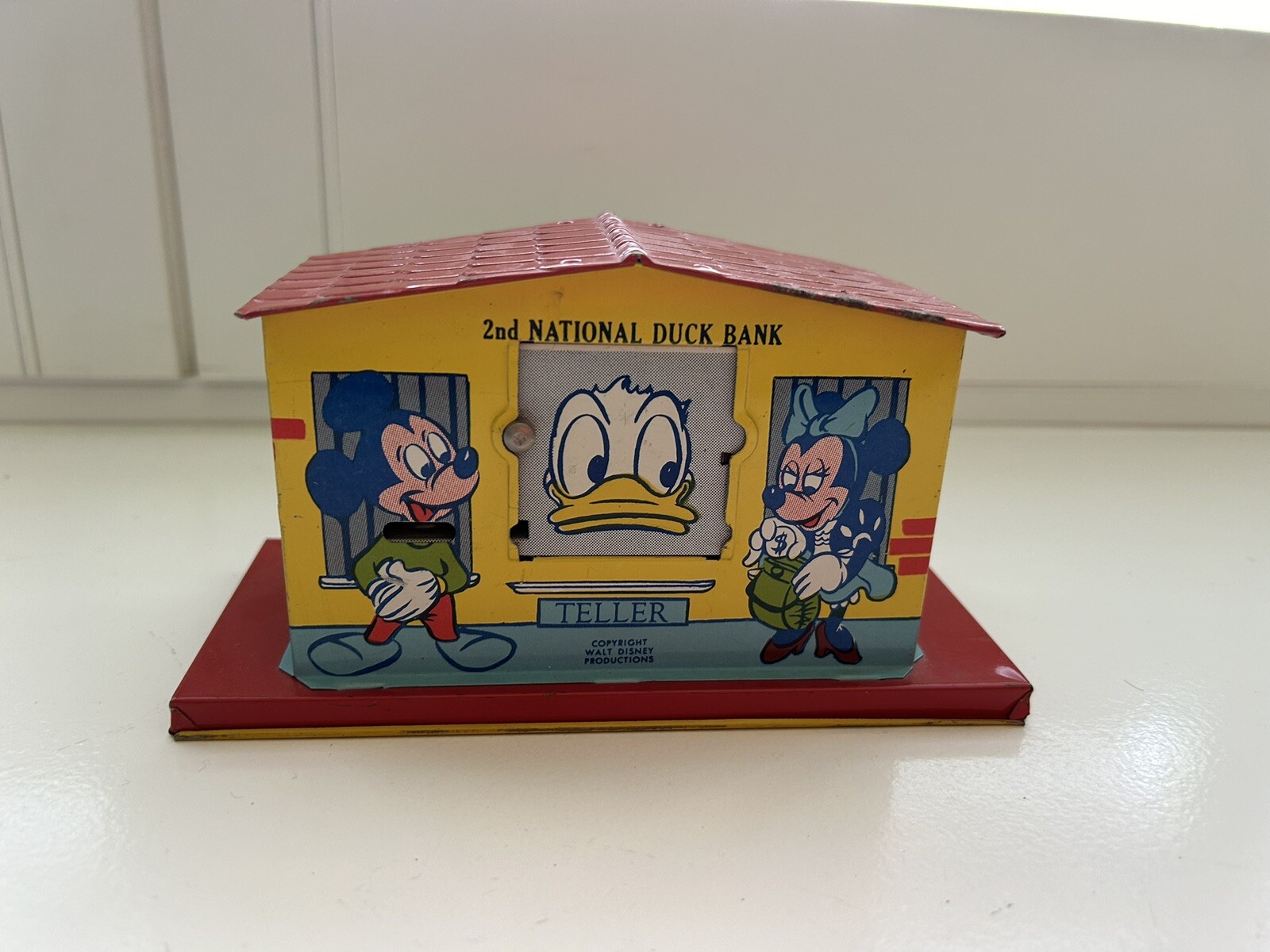 VINTAGE J. CHEIN WALT DISNEY 2ND NATIONAL DUCK BANK MICKEY MINNIE WORKS ...