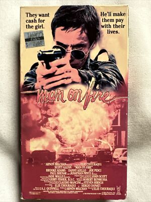 1987 MAN ON FIRE BROOKE ADAMS VHS Tape, COMPLETE/TESTED SEE PHOTOS ...