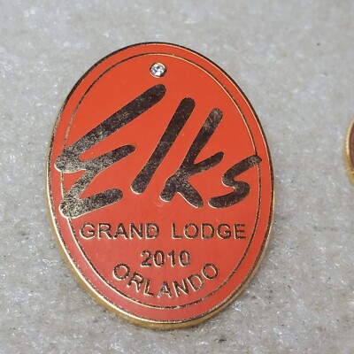 BPOE Elks Grand Lodge 2010 Orlando FL Logo Hat Pin Bryan R Klatt Grand ...