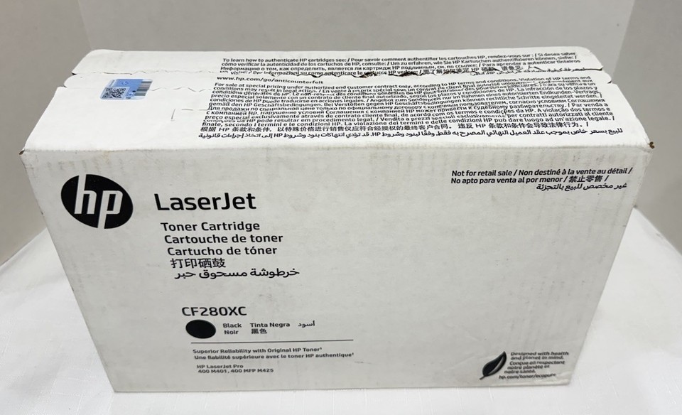 GENUINE HP CF280XC 80X LaserJet Black Toner Cartridge New Open Box ...