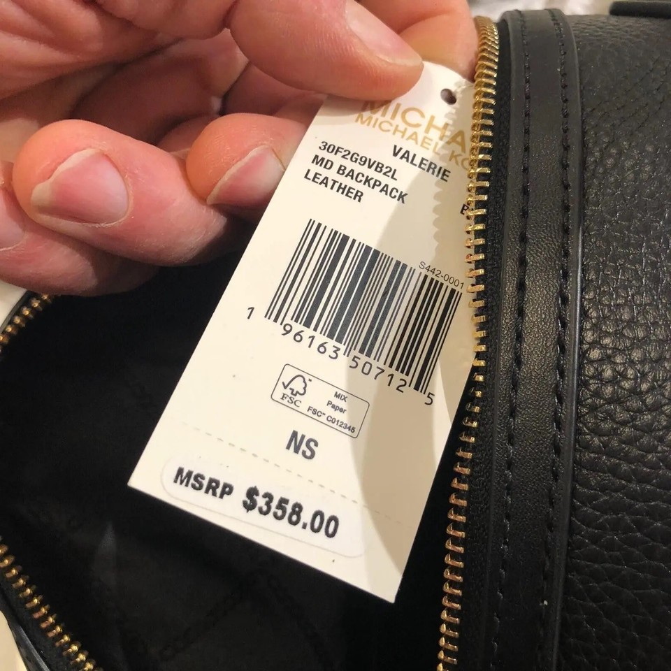 MICHAEL KORS VALERIE MEDIUM SCHOOL TRAVEL BACKPACK SHOULDER BAG LEATHER BLACK | eBay