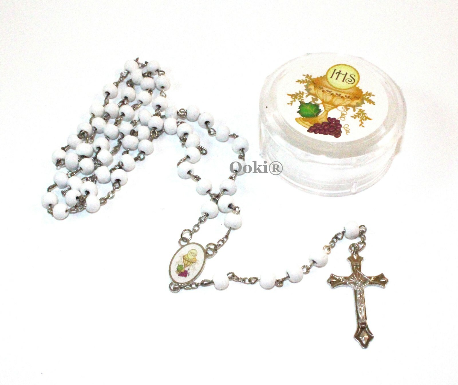 12 JHS IHS Jesus Scent Baptism Favors Recuerdos De Bautizo Rosary Bead ...