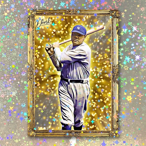 Babe Ruth Holographic Gold Getter Sketch Card Limited 4/5 Dr. Dunk ...