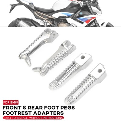 For BMW HP4 1000 S1000RR R Nine T Race Front Rear Foot Pegs Footrest ...