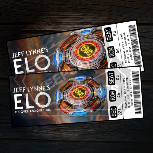 Jeff Lynne's ELO Mock Ticket Over And Out Tour 2025 | Personalised Gift ...