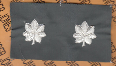 US Army & Air Force LT. Colonel LTC O-5 White on Sage Rank patch set ...