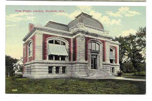FREE PUBLIC LIBRARY In DUNKIRK, NY On Vintage 110 Year-Old Unused ...