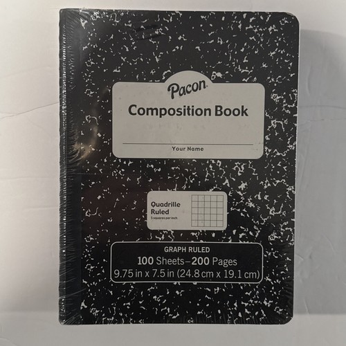 Pkg Of 6 QUAD Ruled Composition Book 5sq.Per Inch Graph Paper 100 sheet ...