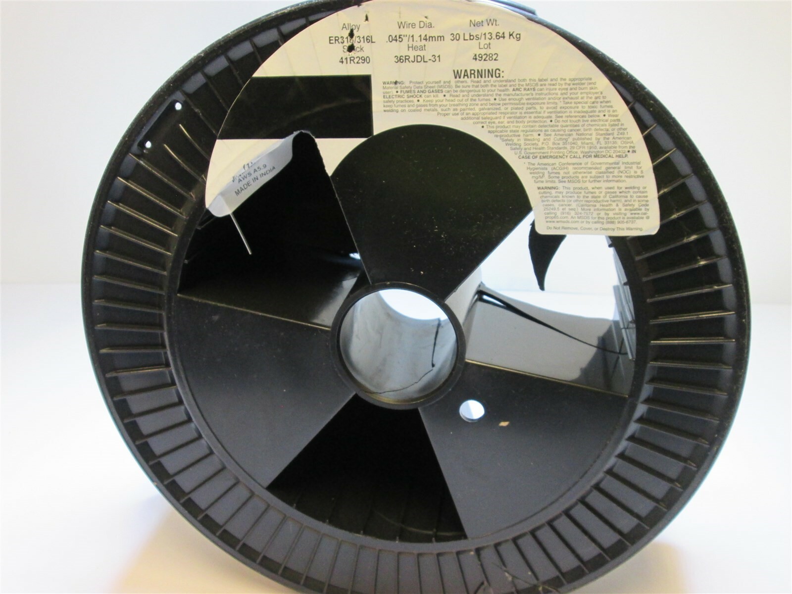 30 lb Stainless Steel ER316L-045-30 MIG Welding Wire Spool 0.045 ...