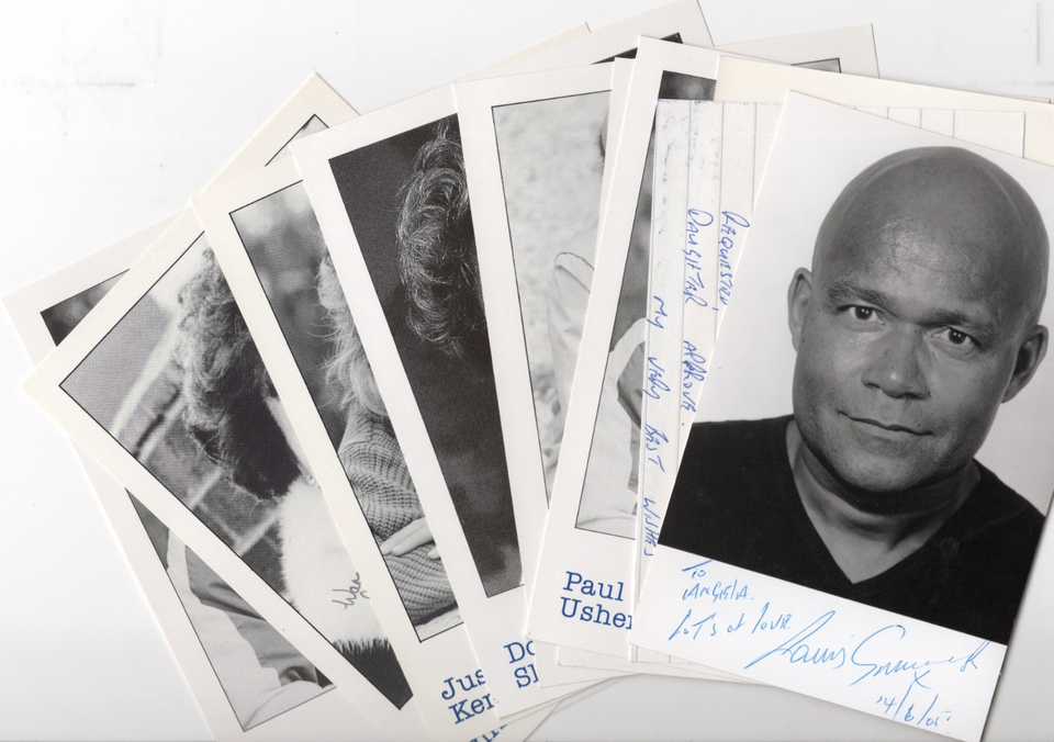 9 Brookside Cast cards/photos(pre-printed)+1 hand written Louis Emerick ...