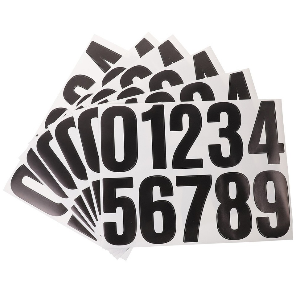 6 Sheets Number Sticker Self Adhesive Mailbox Numbers Stickers Address ...