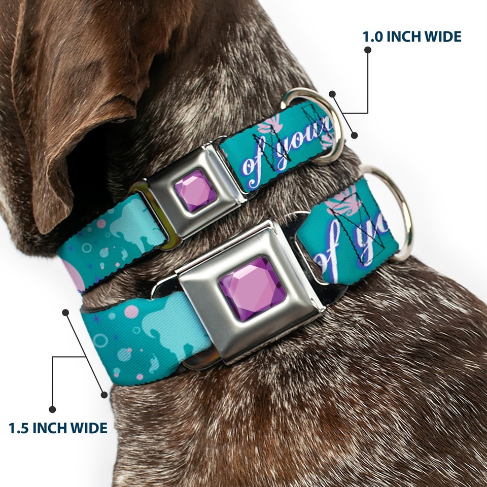 Dog Collar DYBF-Princess Gem CLOSE-UP Full Color Purple Little Merma ...