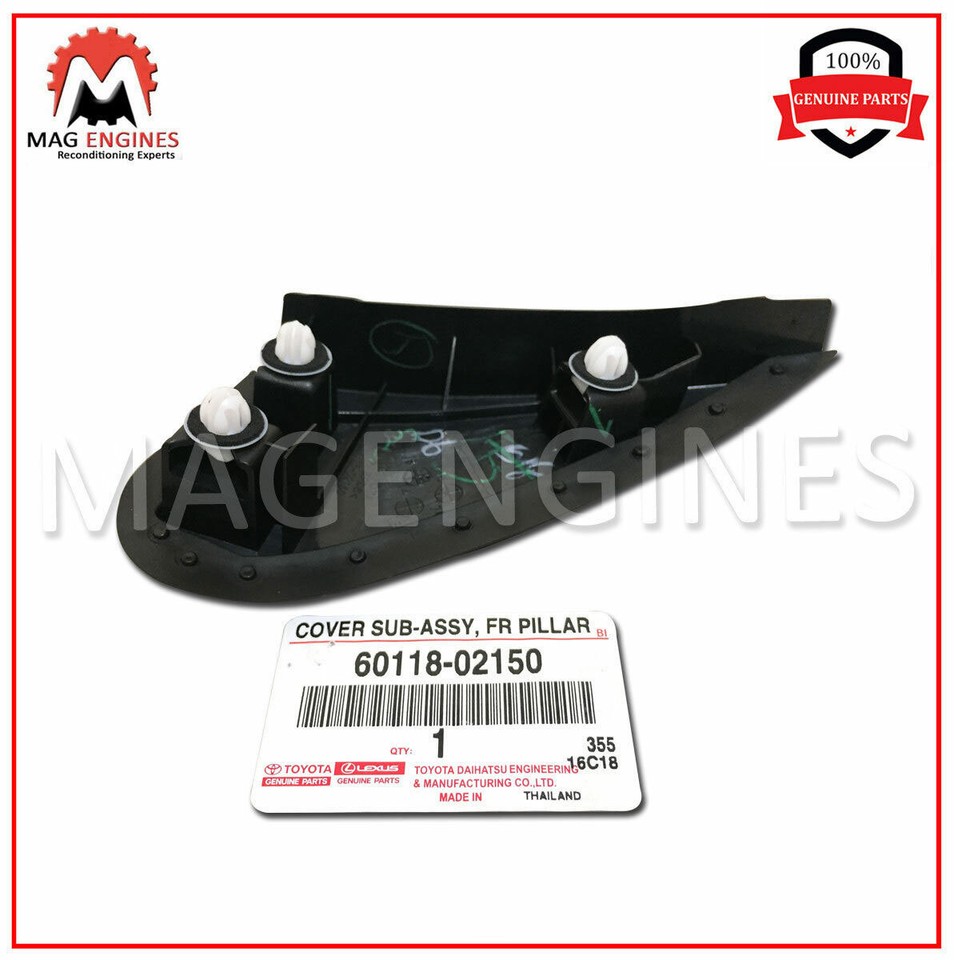 60118-02150 GENUINE OEM COVER SUB-ASSY, FRONT PILLAR, UPR LH 6011802150 ...