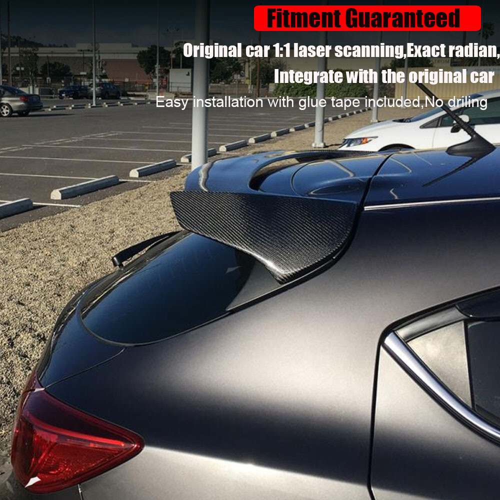 Real Carbon Rear Roof Spoiler Trunk Wing Fit For Mazda 3 Axela ...