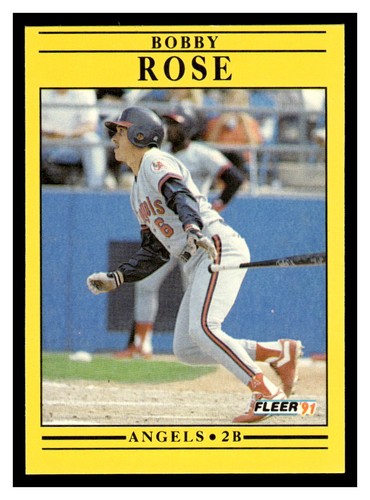 1991 Fleer #324 Bobby Rose - California Angels | eBay