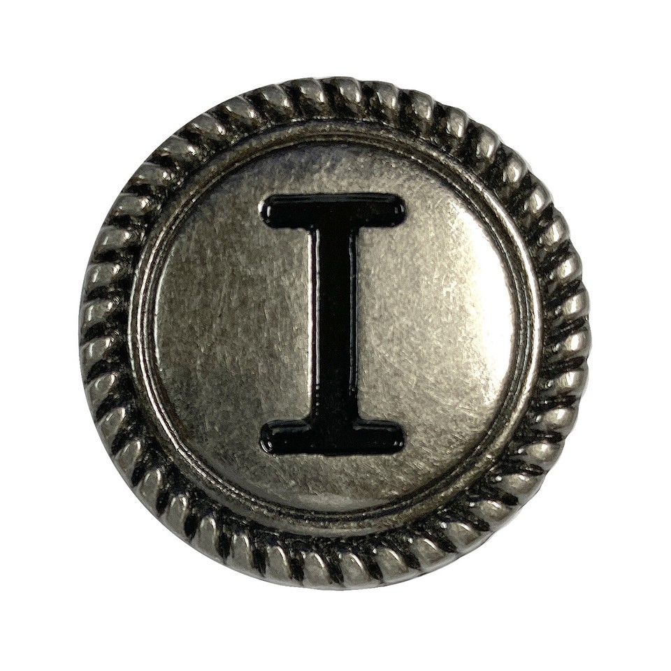 1-1/8" Antique Silver Letter Initial Alphabet Conchos Tack Screw Back ...