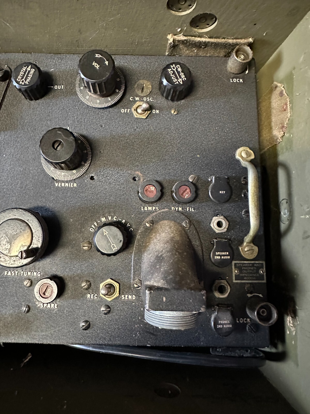 BC-342 WW2 military receiver with original military transit case! 1.5 ...