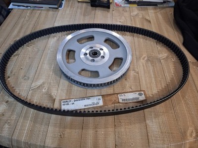 Harley Davidson V Rod Rear drive belt (New) with rear drive pulley ...